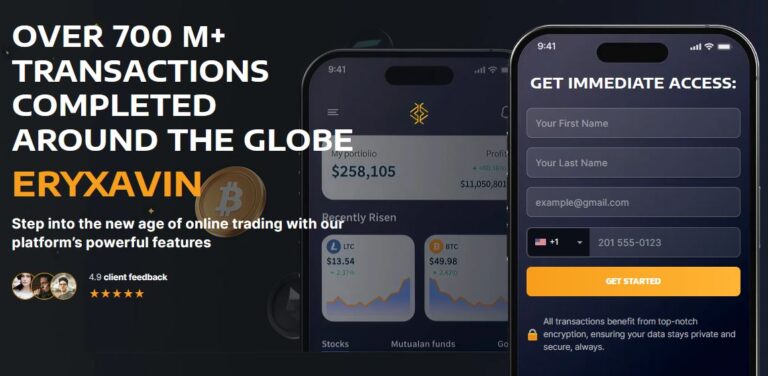Eryxavin Review 2026 - Next-Gen Crypto Trading Platform or Scam?